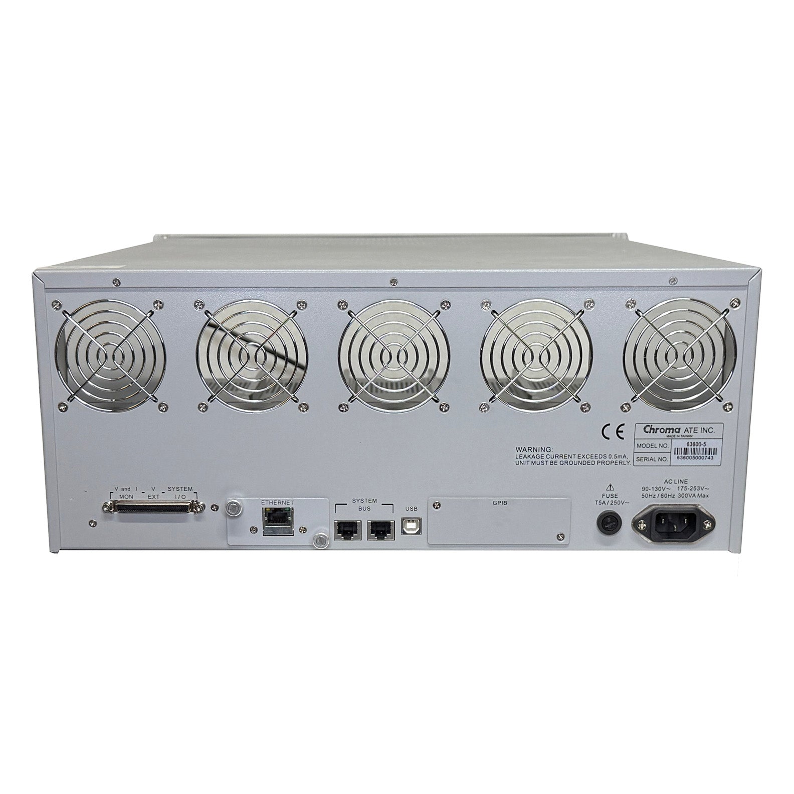 Chroma 63600-5 DC Electronic Load Mainframe, 5 Slot