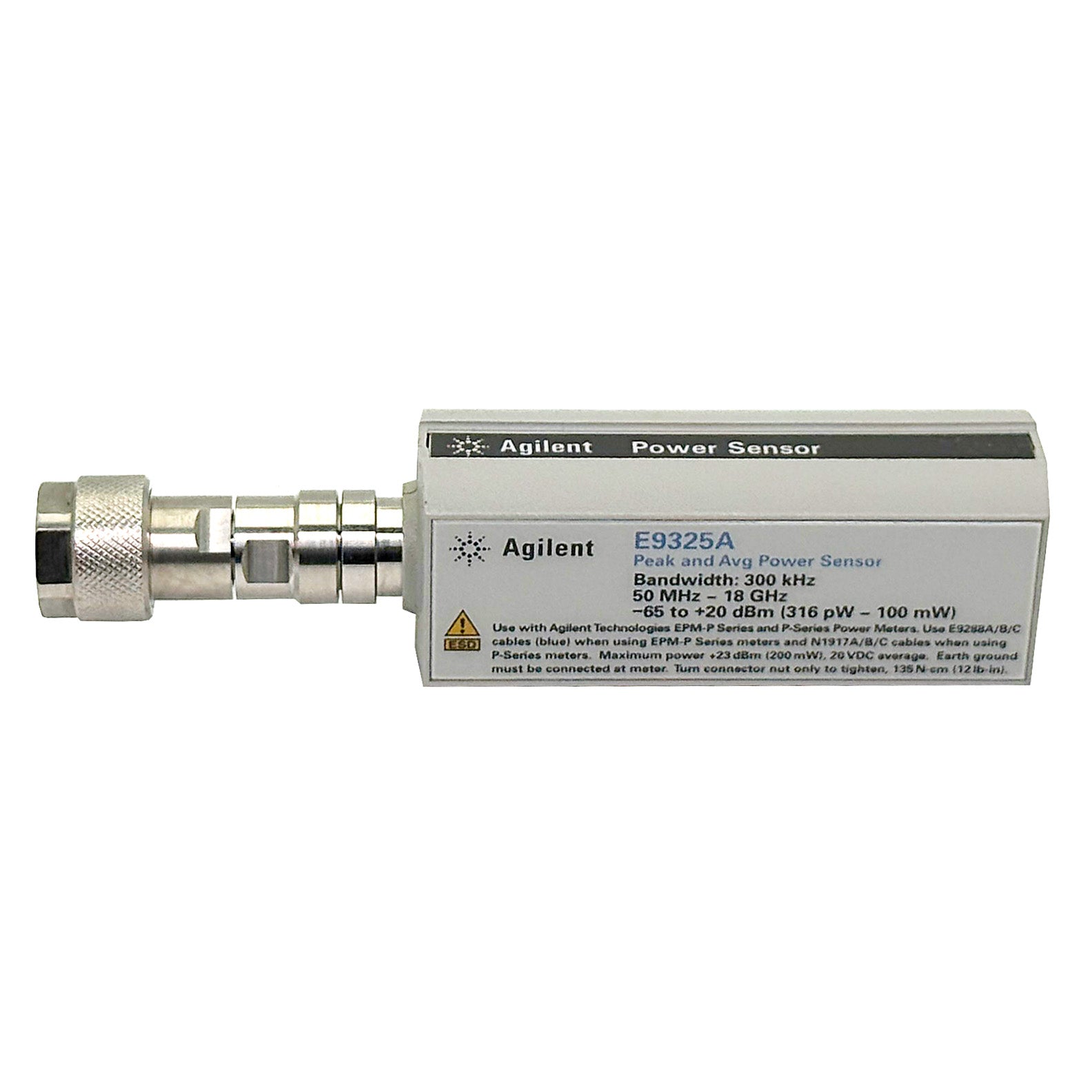 Keysight E9325A Peak and Average Power Sensor 50 MHz to 18 GHz, -60 to ...
