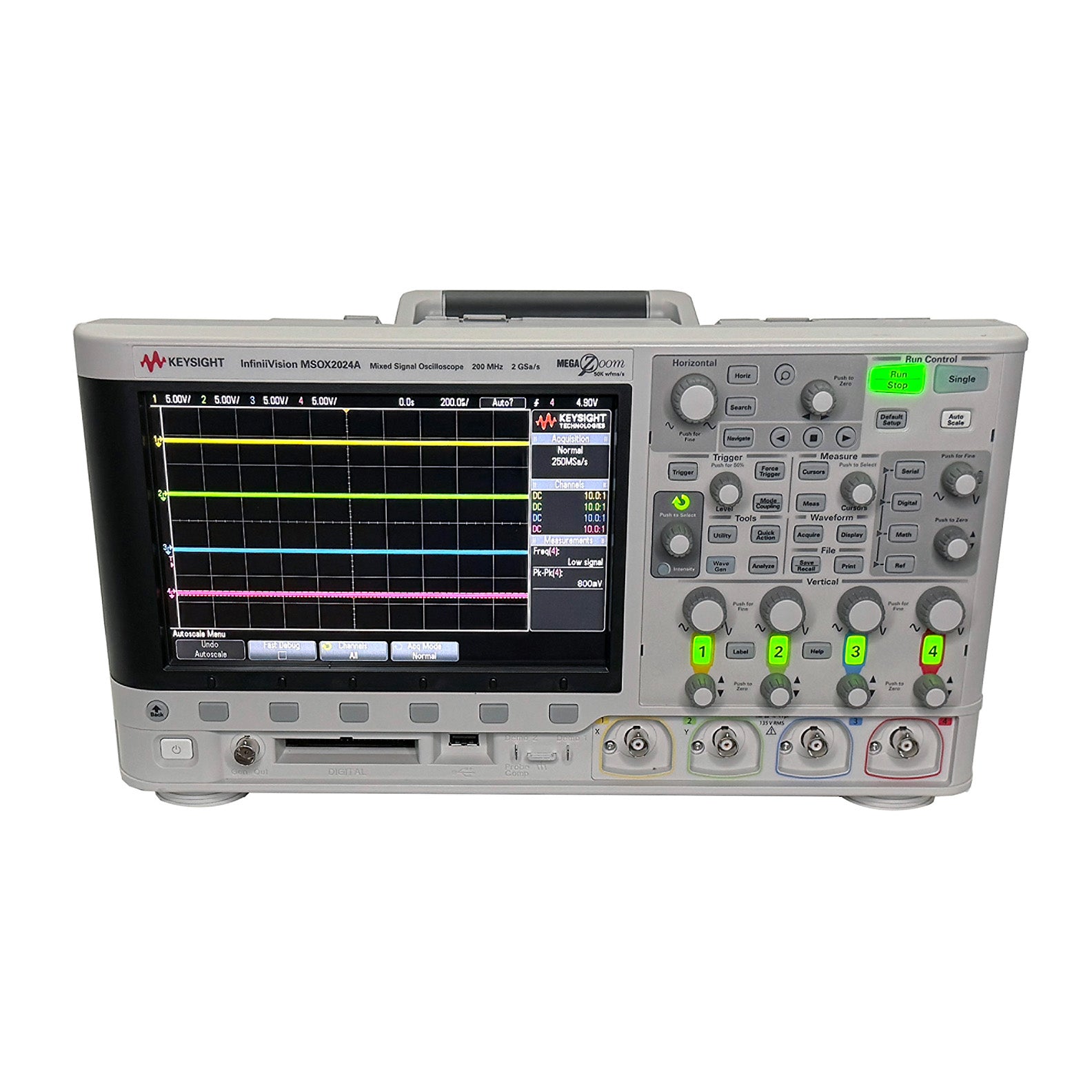 Keysight / Agilent MSOX2024A Mixed Signal Oscilloscope, 200 MHz, 4 Ch