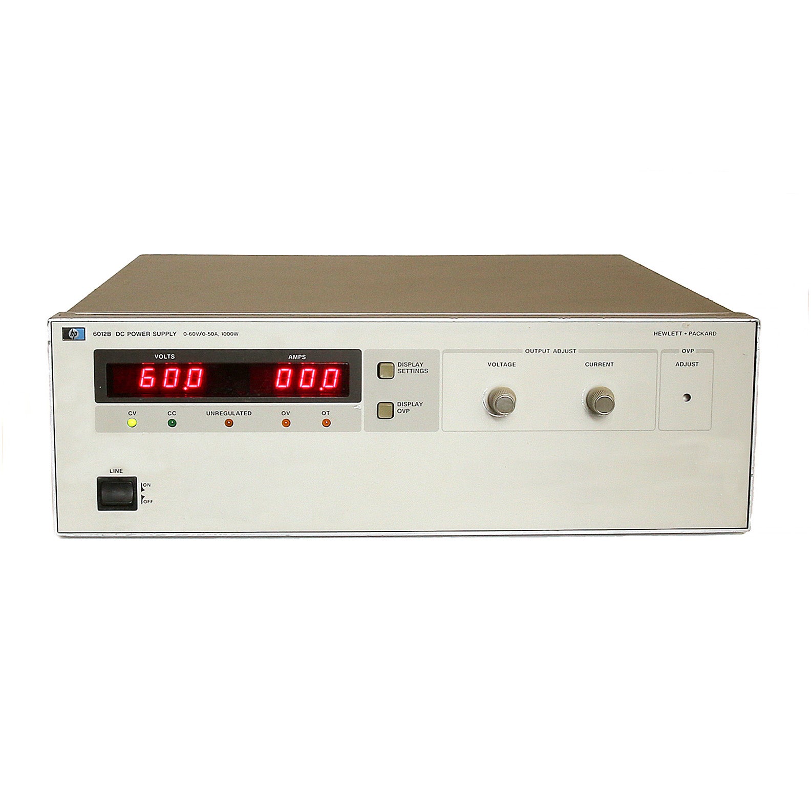 Agilent 6012B DC Power Supply, 0 to 60 Vdc, 0 to 50 A, 1200 W